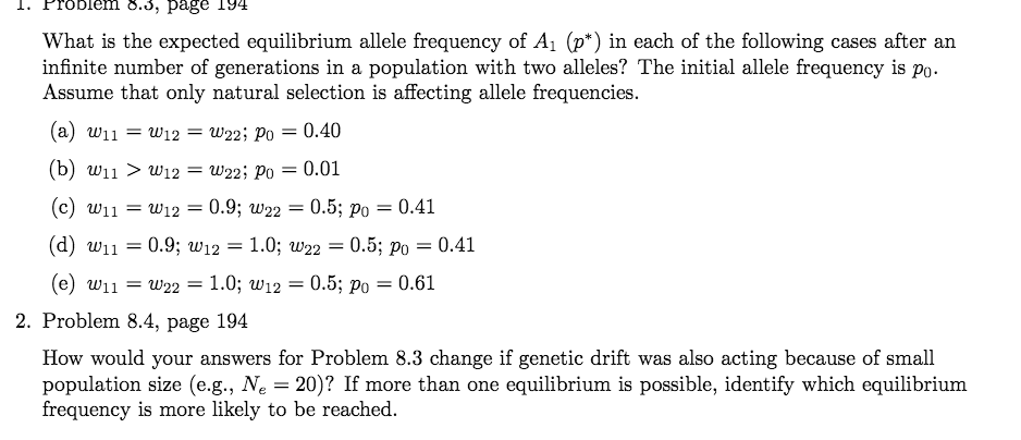 1. 8.3, page 194 What is the expected equilibrium | Chegg.com