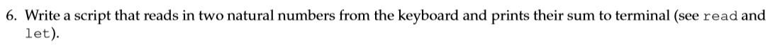 Solved 6. Write a script that reads in two natural numbers | Chegg.com