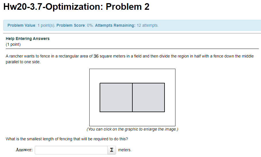 Solved Hw20-3.7-Optimization: Problem 2 Problem Value: 1 | Chegg.com
