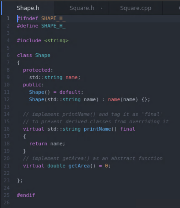 Solved Area Calculation using Inheritance and Polymorphism | Chegg.com