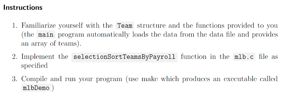 Instructions 1. Familiarize yourself with the Team | Chegg.com