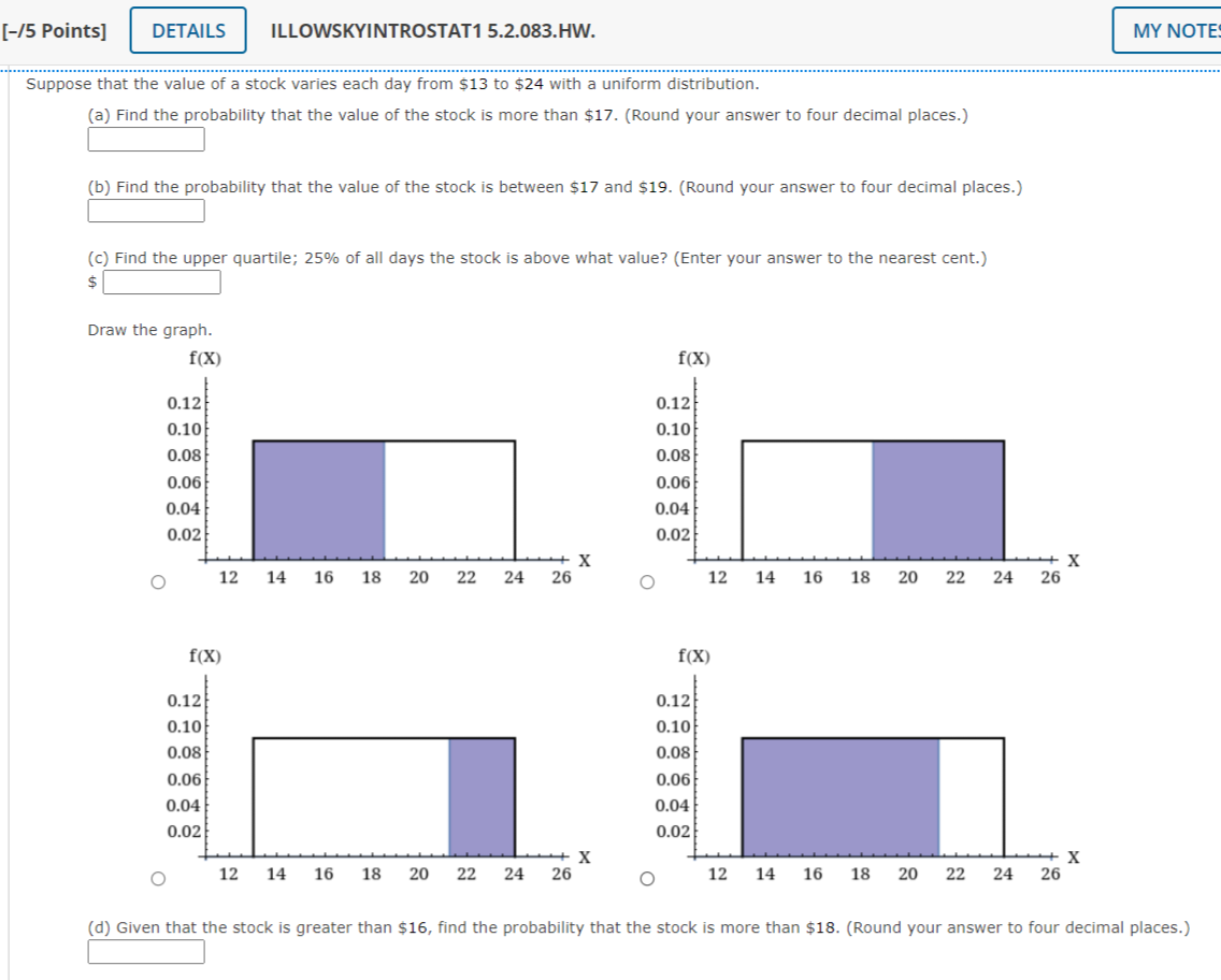 Solved 5. [-16 Points] DETAILS ILLOWSKYINTROSTAT1 | Chegg.com
