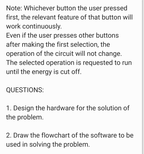 DESIGN: 1 push button will be connected to PortA.0. 1 | Chegg.com