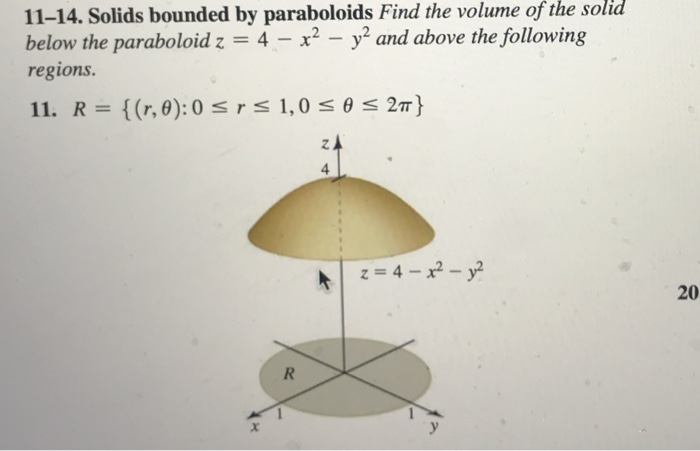 Solved 11-14. Solids bounded by paraboloids Find the volume | Chegg.com