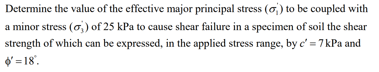 Solved Determine the value of the effective major principal | Chegg.com