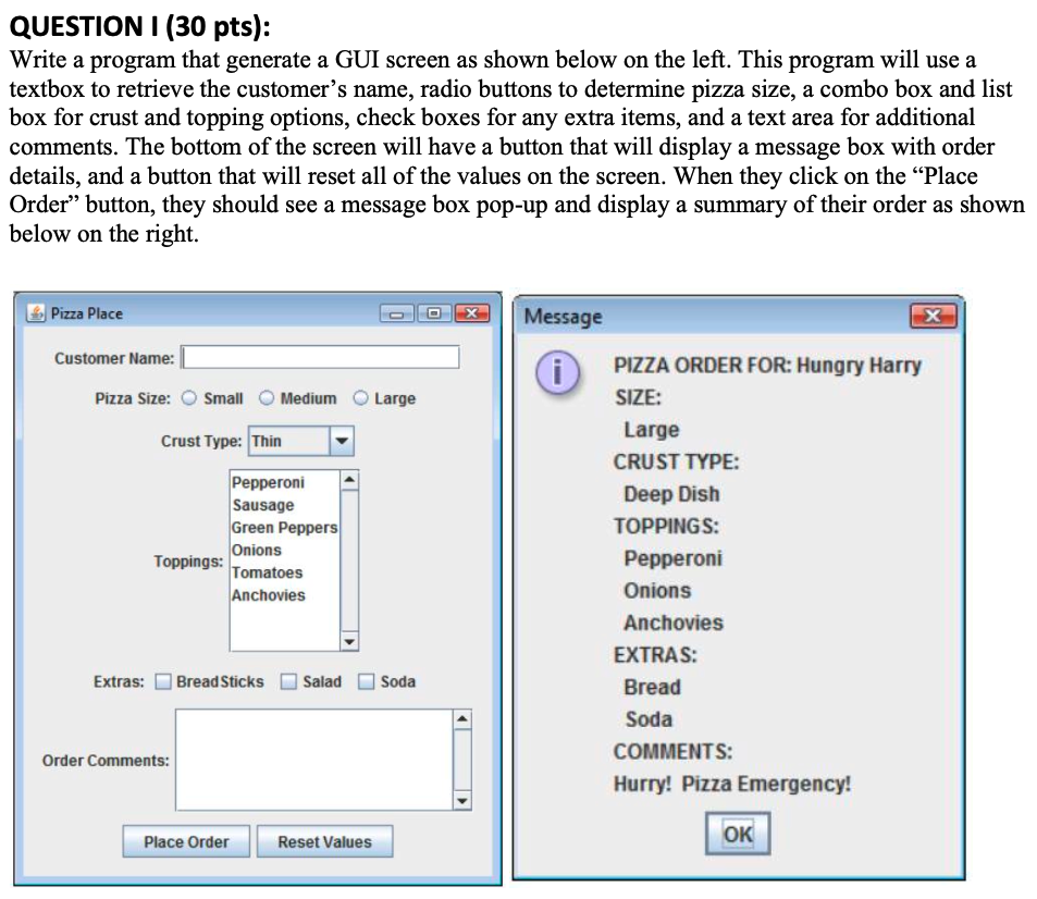 Solved QUESTION I (30 pts): Write a program that generate a | Chegg.com