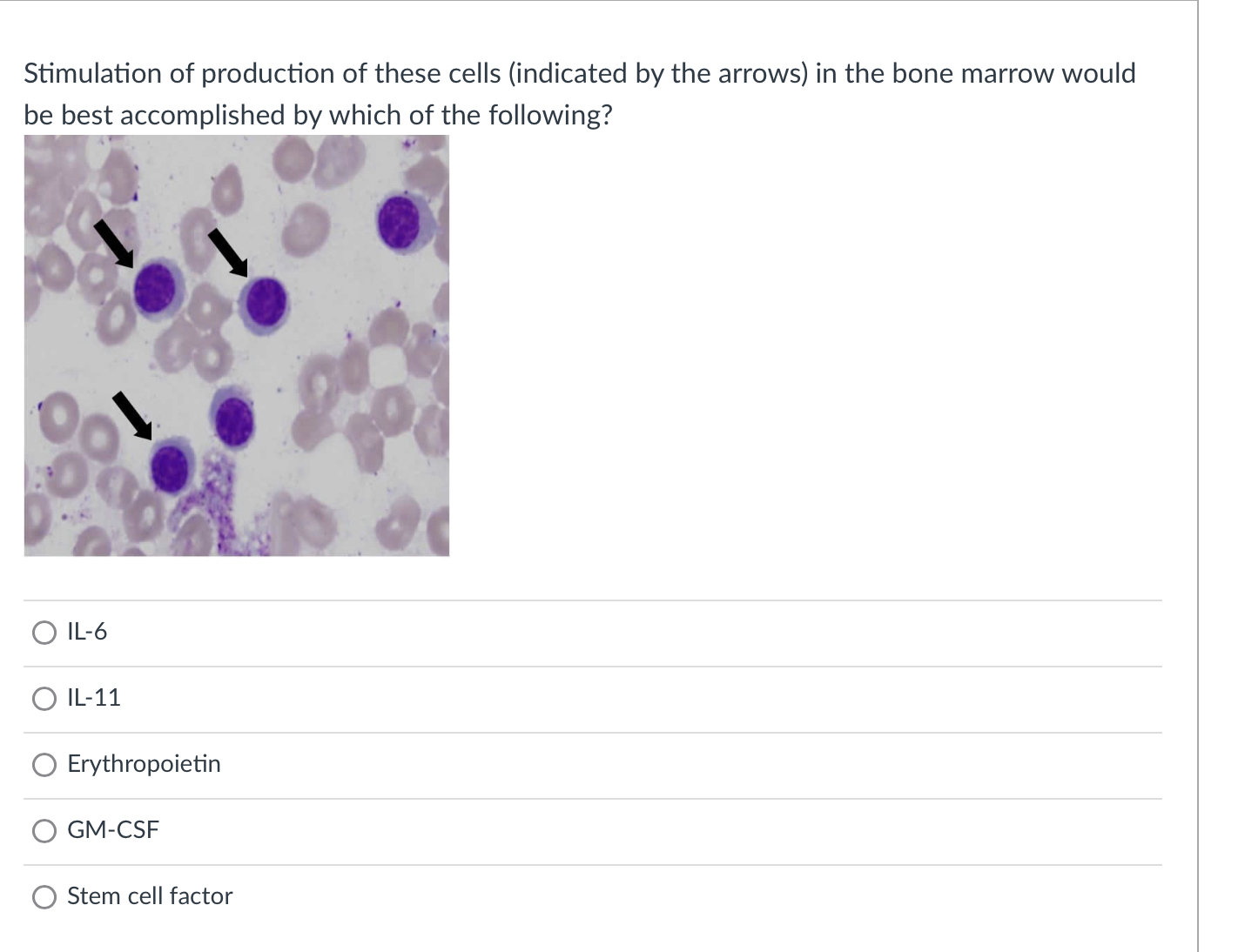 Solved Stimulation of production of these cells (indicated | Chegg.com