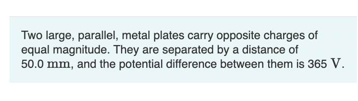 Solved Two large, parallel, metal plates carry opposite | Chegg.com