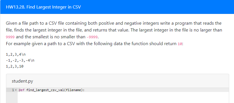 Solved HW13 29 Find The Largest Integer In A List Of Chegg