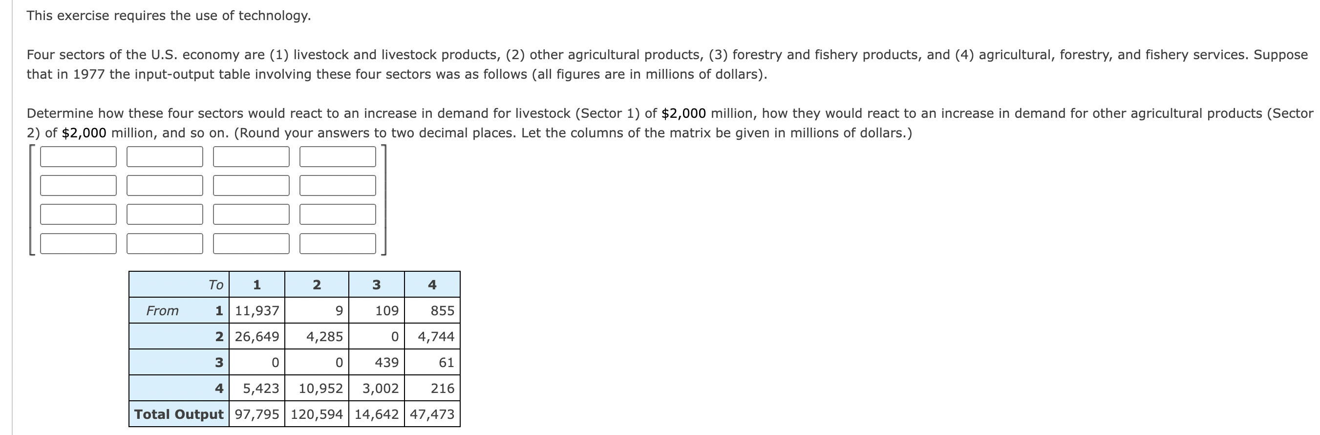 Solved This exercise requires the use of technology.Four | Chegg.com