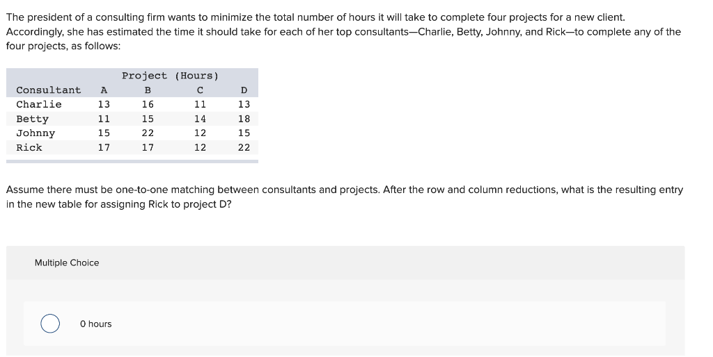 The president of a consulting firm wants to minimize | Chegg.com