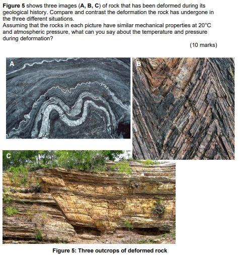 Solved Figure 5 shows three images (A, B, C) of rock that | Chegg.com