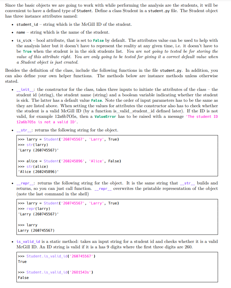 Solved Since the basic objects we are going to work with | Chegg.com