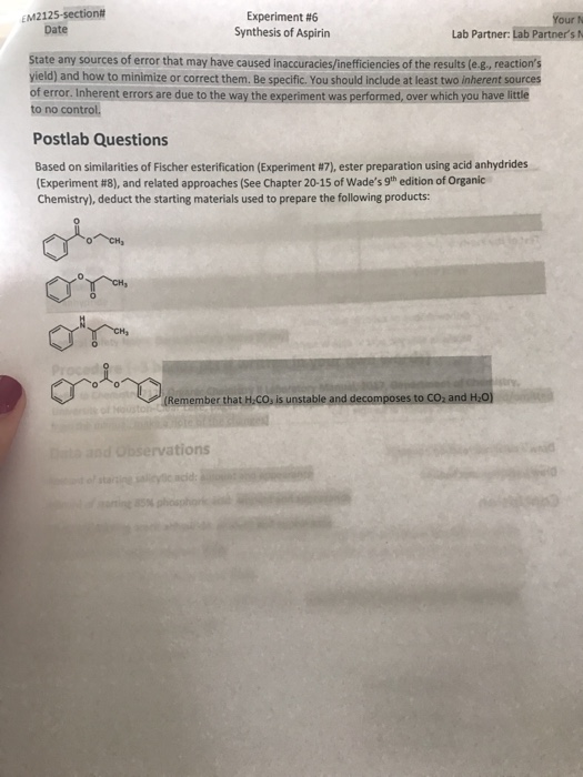 Solved State Any Sources Of Error That May Have Caused