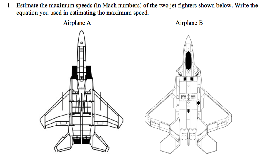 Solved 1. Estimate the maximum speeds (in Mach numbers) of | Chegg.com