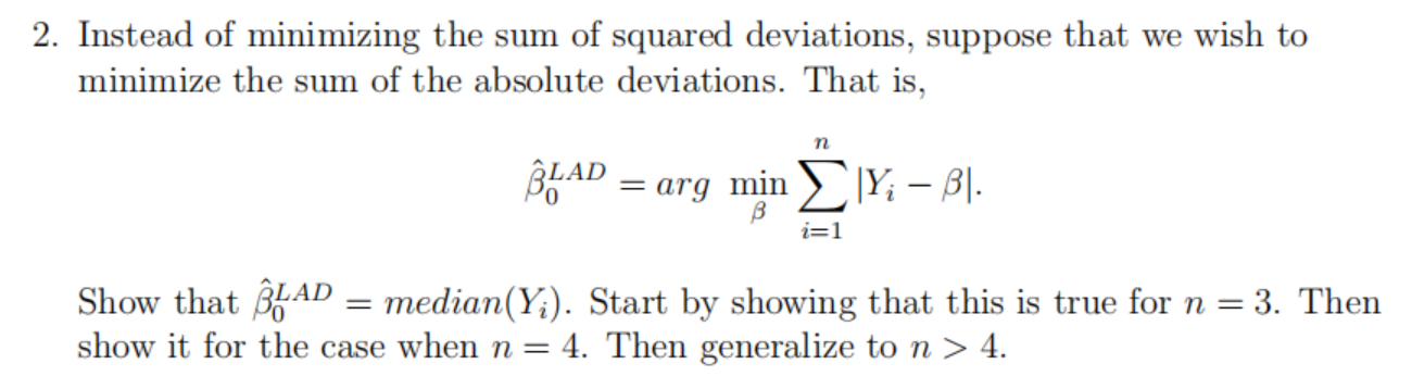 2. Instead of minimizing the sum of squared | Chegg.com