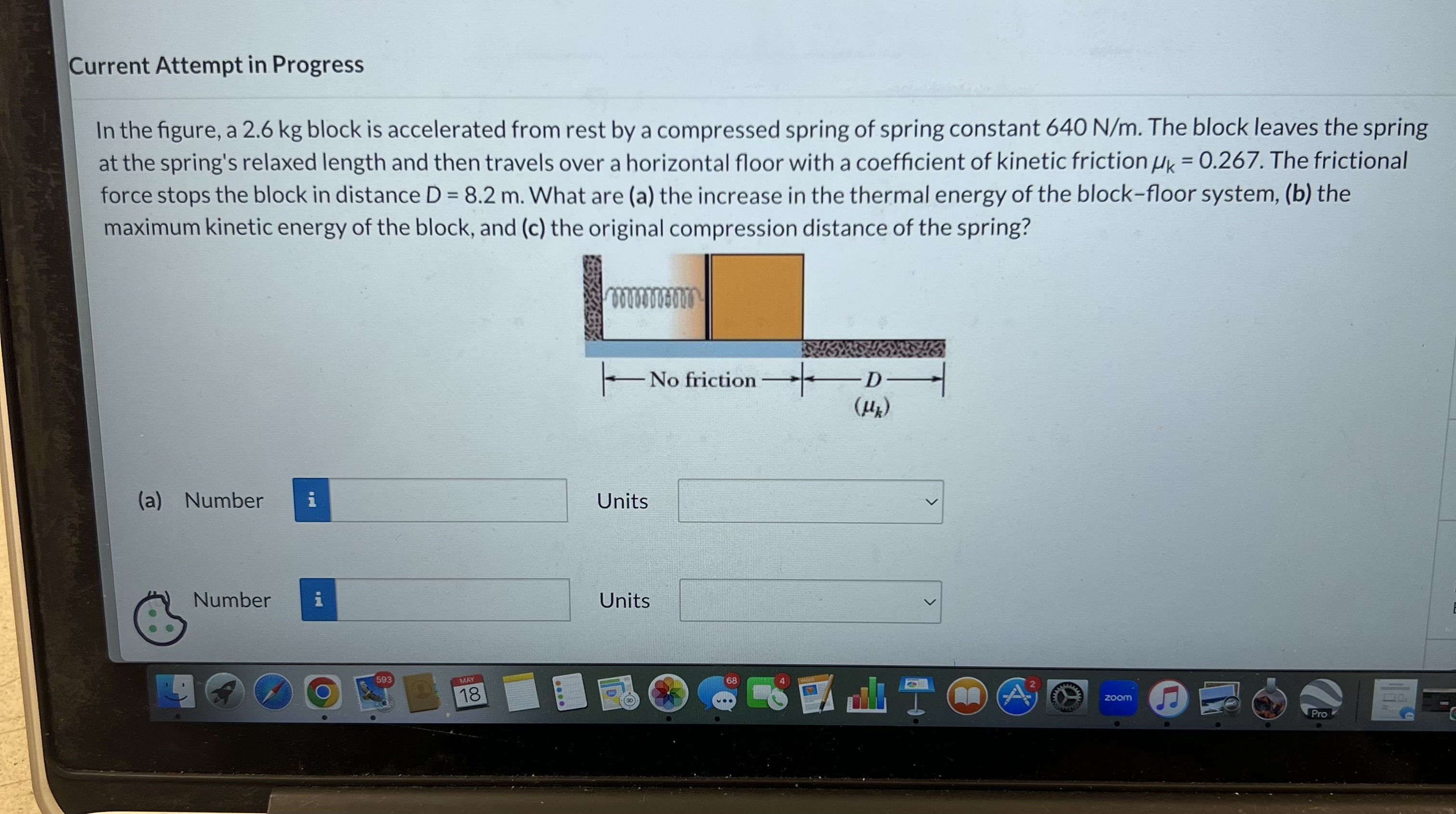 Solved In the figure, a 2.6 kg block is accelerated from | Chegg.com
