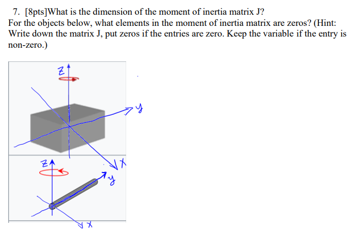 Solved 7. [8pts]What is the dimension of the moment of | Chegg.com