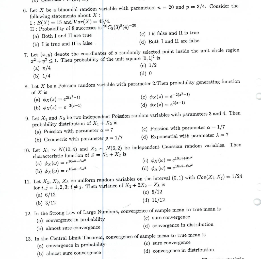 Solved Sir, Please solve these 6-13 mcq questions correctly | Chegg.com