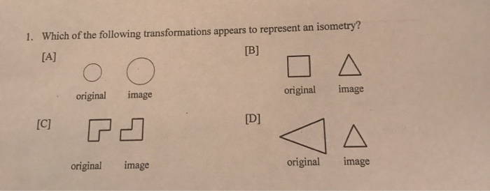 Solved isometry? Which of the following transformations | Chegg.com