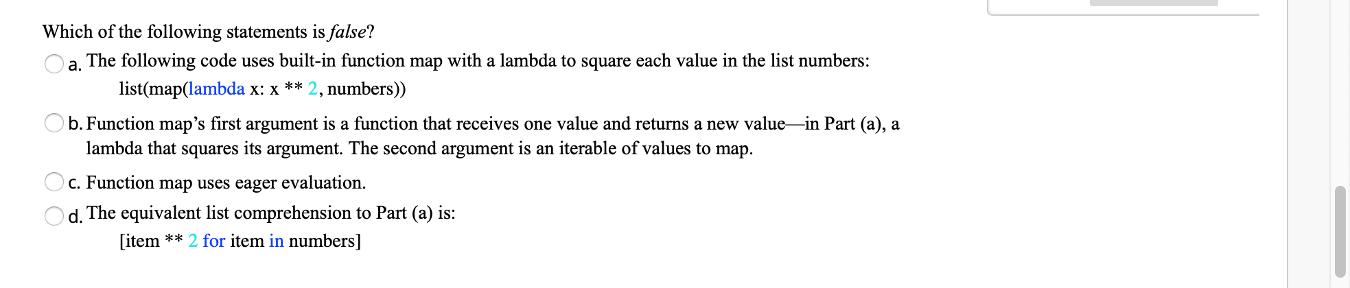 Solved ** Which of the following statements is false? O a. | Chegg.com