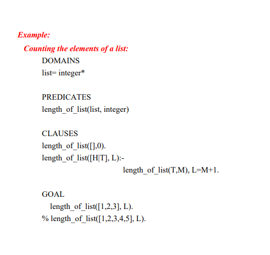 Solved Example: Counting the elements of a list: DOMAINS | Chegg.com