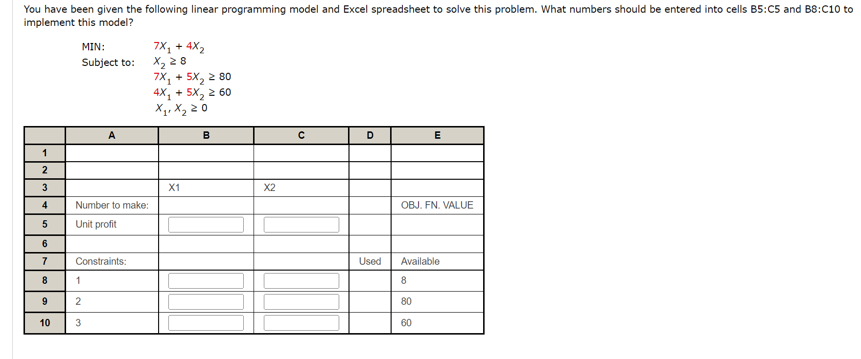 Solved implement this model? MIN: Subject to: | Chegg.com