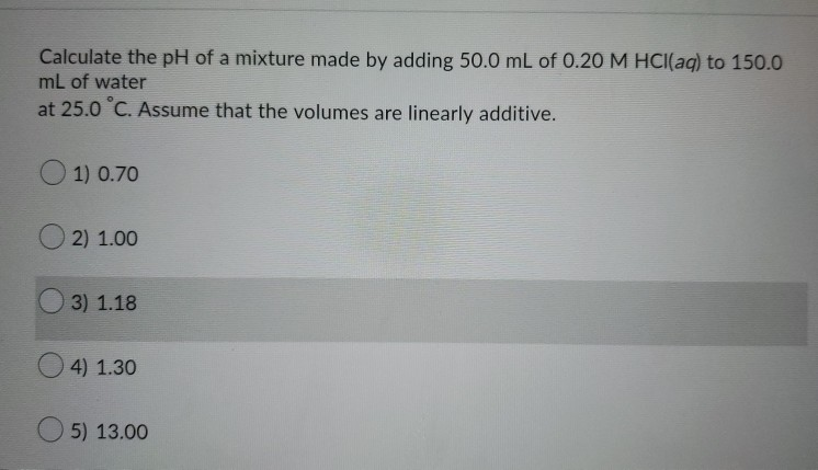 Solved Calculate the pH of a mixture made by adding 50.0 mL | Chegg.com