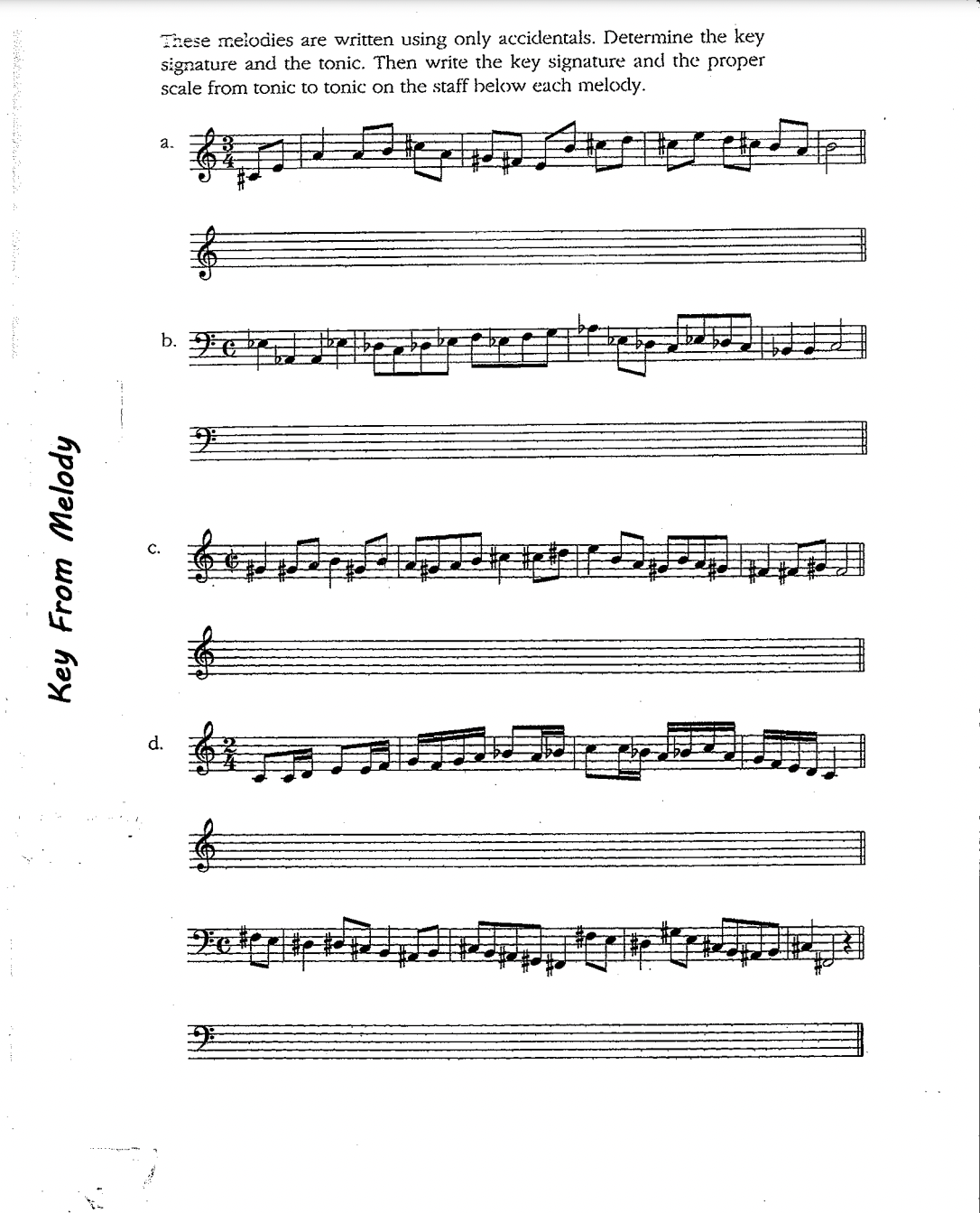 1. Collect all the accidentals you see in each | Chegg.com
