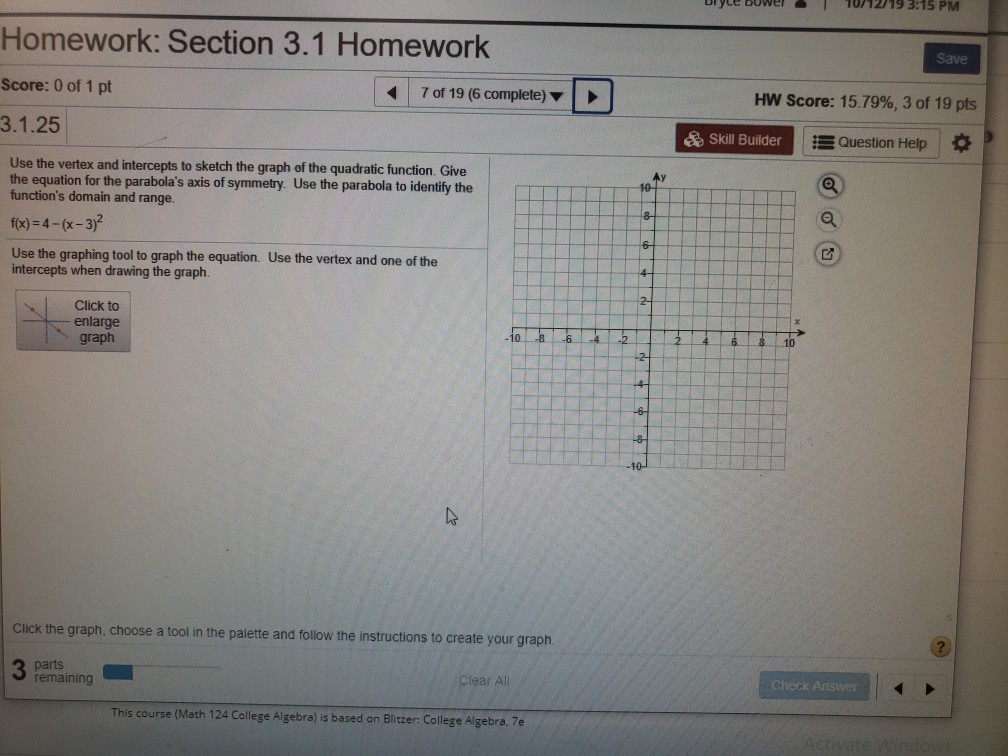 Solved Save Homework Section 3 1 Homework Score 0 Of 1 Pt