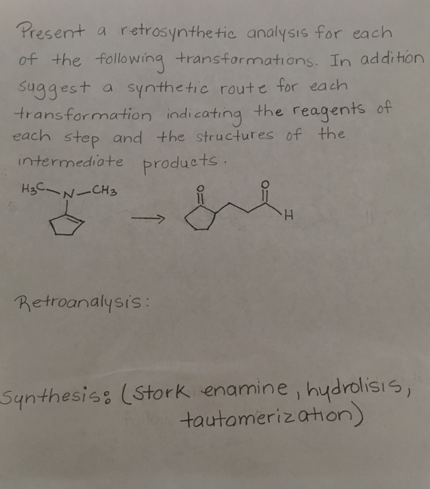 Solved esent a retrosynthetic analysis for each of the | Chegg.com