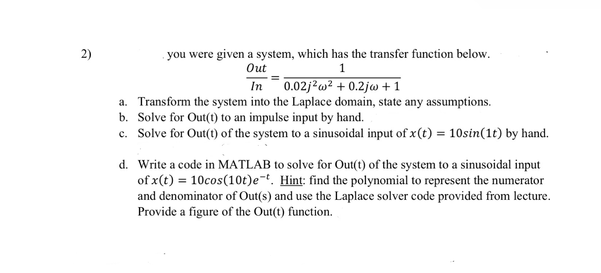 Solved Can you solve 2D of this problem ( I will provide the | Chegg.com