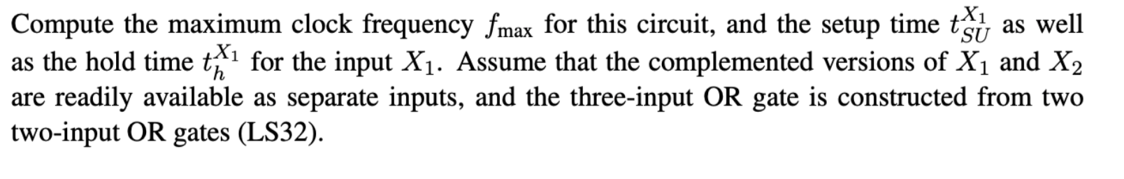 Compute the maximum clock frequency fmax for this | Chegg.com