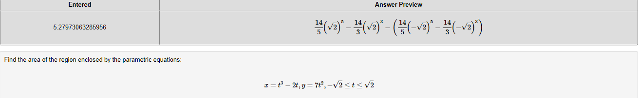 Solved \begin{tabular}{c|c} Entered & Answer Preview \\ | Chegg.com