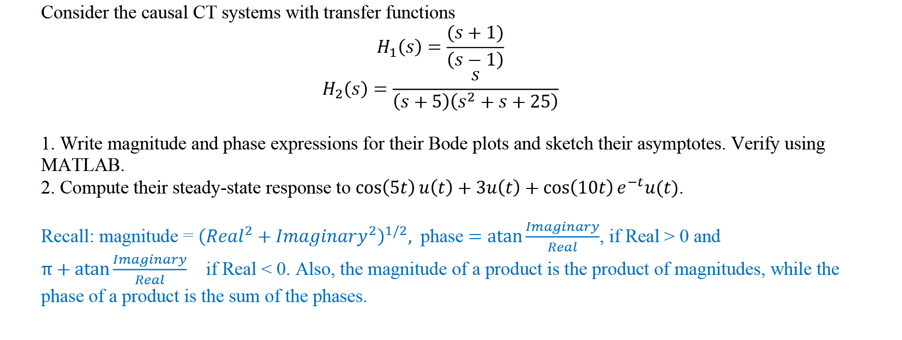 Solved Consider the causal CT systems with transfer | Chegg.com