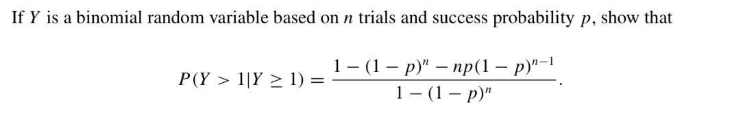 Solved If Y is a binomial random variable based on n trials | Chegg.com