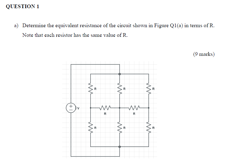 Solved QUESTION 1 a) Determine the equivalent resistance of | Chegg.com