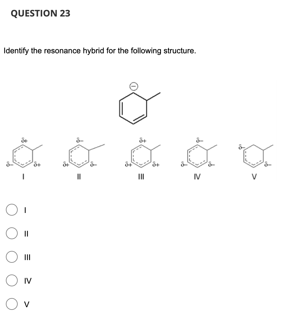 Solved Identify the resonance hybrid for the following | Chegg.com