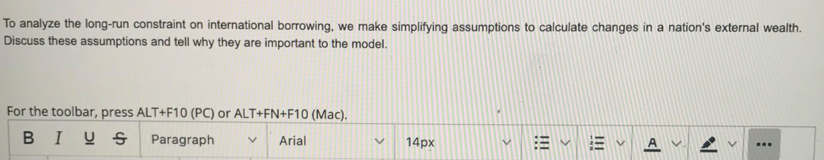Solved To analyze the long-run constraint on international | Chegg.com