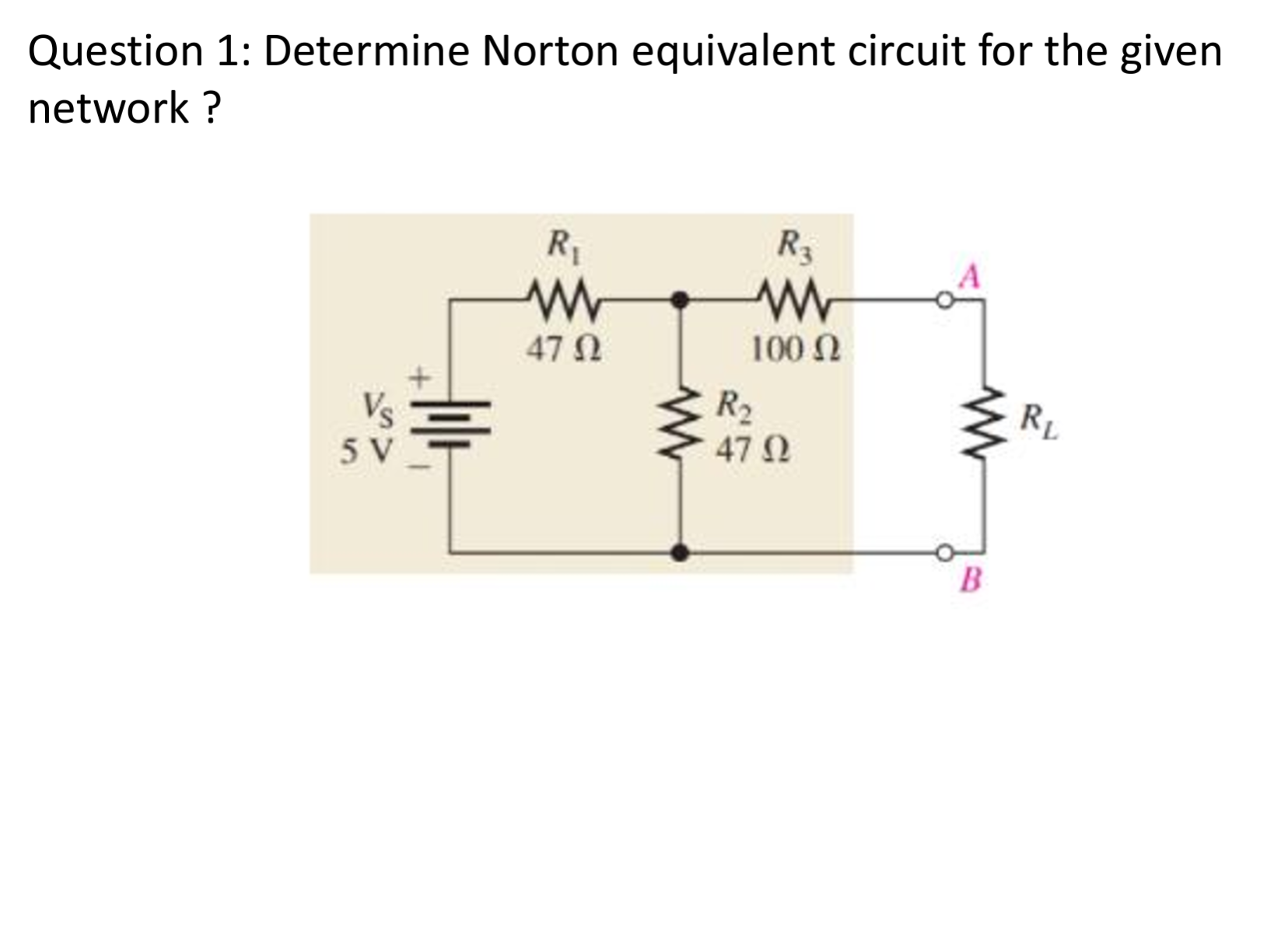 Solved Question 1: Determine Norton equivalent circuit for | Chegg.com