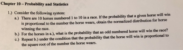 Solved Chapter 10 - Probability and Statistics 1.) Consider | Chegg.com