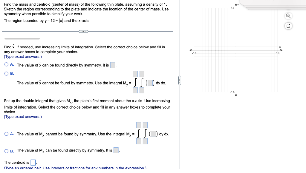 Solved Find the mass and centroid (center of mass) of the | Chegg.com