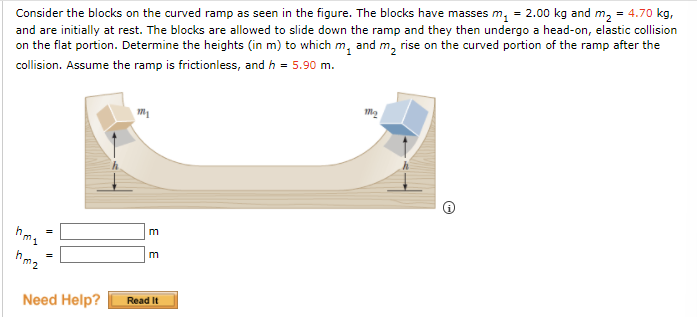 Solved Consider the blocks on the curved ramp as seen in the | Chegg.com