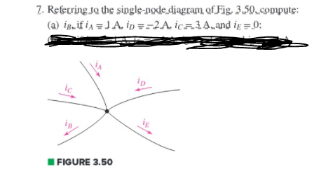Solved 7. Referring to the single-node diagram of Fig. 3.50, | Chegg.com