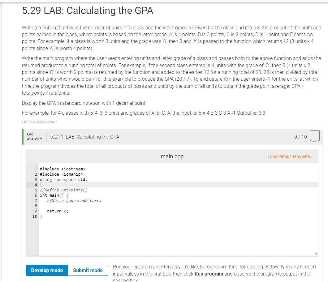 Solved Write a function that takes the number of units of a | Chegg.com