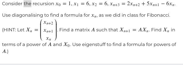 Solved Consider the recursion | Chegg.com