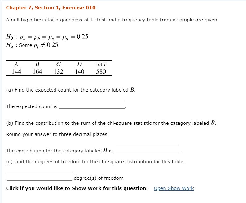 Solved Chapter 7, Section 1, Exercise 010 A null hypothesis | Chegg.com