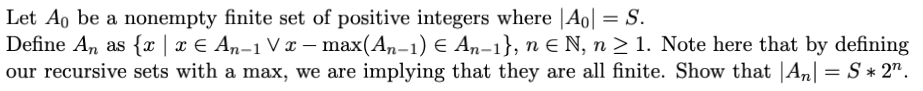 Solved a Let Ao be a nonempty finite set of positive | Chegg.com
