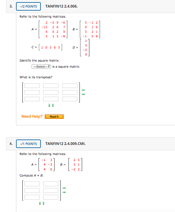 Solved |-/2 POINTS TANFIN12 2.4.006. Refer to the following | Chegg.com