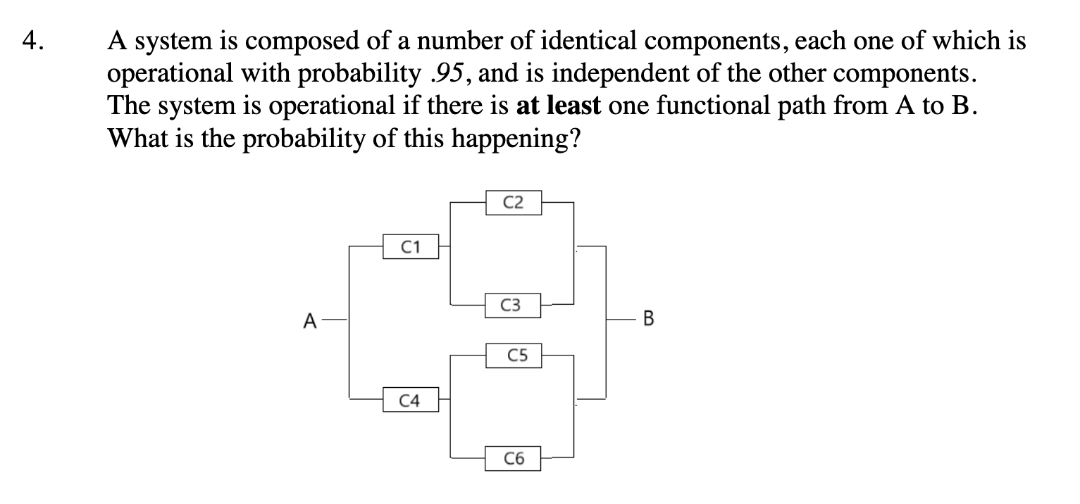 Solved 4. A system is composed of a number of identical | Chegg.com